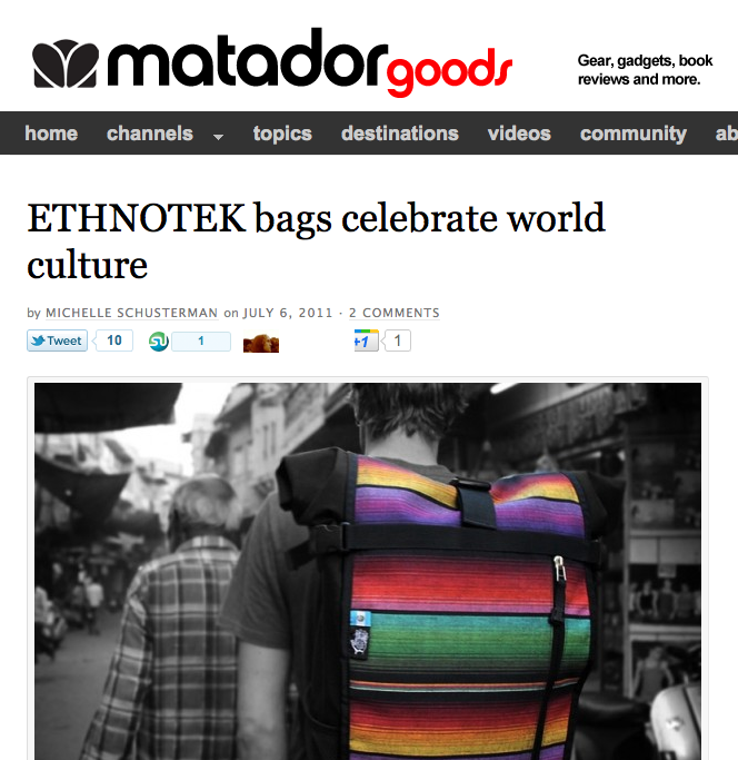 It's good to be a member of the Matador Network – Ethnotek